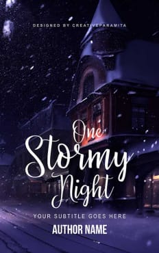 One stormy night Premade book cover
