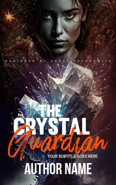 Girl in the castle colorful fantasy lady book cover design